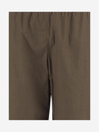 Khaite Womens Trousers Wide-Leg Cotton Pinecone