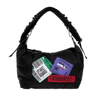 Dsquared2 Sac &agrave; bandouli&egrave;re avec appliqu&eacute;s - Femme - Sacs - Noir - Taille: ONE Size