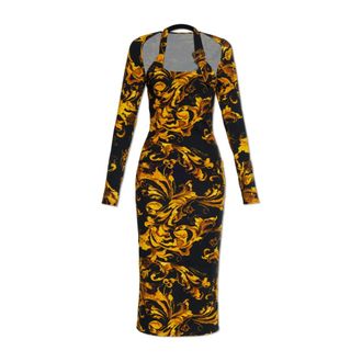 Versace Jeans Couture Barocco Print Midikleid - - Dresses - Damen - Schwarzk - XS
