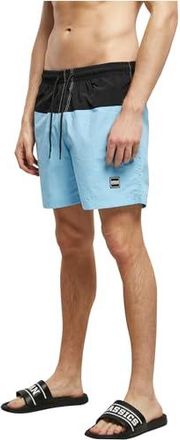 Urban Classics Short de Bain Block Maillot, Bleu Baltique/Noir, M Homme