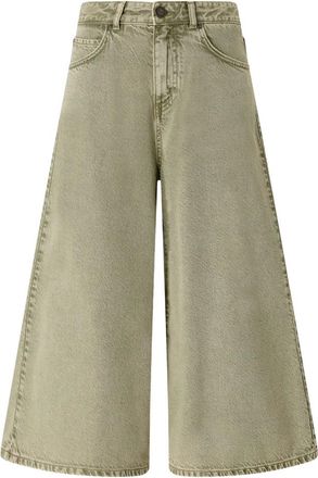 Pinko Pinko, Femme, Jeans, Vert, Taille: W26 Bermuda en toile denim