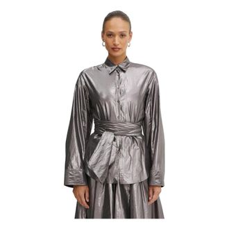 Forte_Forte Mein Hemd - - Blouses & Shirts - Damen - Grau - M