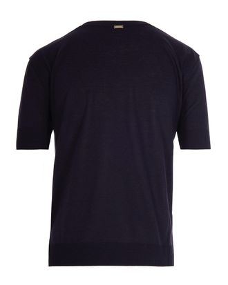 Herno Womens T-Shirt Navy Blue Knit Main Fabric: Lyocell T-Shirts & Jerseys