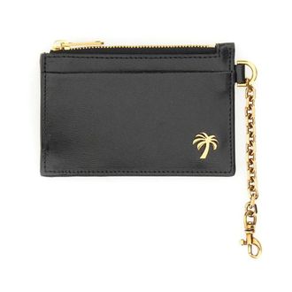 Palm Angels unisex, Accessoires, Noir, Taille: ONE Size Porte-cartes avec Cha&icirc;ne Finition Or