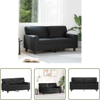 vidaXL vidaXL Schmutzabweisendes Sofa - 2-Sitzer-Sofa Schwarz 120 cm Kunstleder