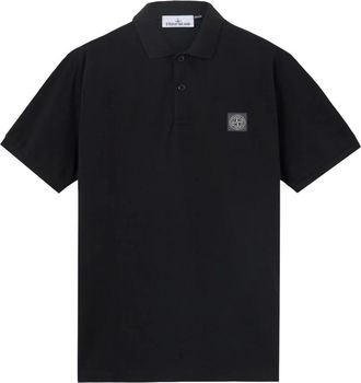 Stone Island Homme, Tops, Noir, Taille: M Polo &agrave; manches courtes slim-fit