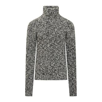 Dolce & Gabbana Homme, Pulls, Noir, Taille: L Col roul&eacute; en m&eacute;lange de laine