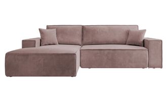 Selsey Sofa Ecksofa Eckcouch Schlafsofa Couch Mit Stauraum Schlaffunktion Pflegeleicht Polyurethanschaum L Form Links Farese Rosa Cordoptik