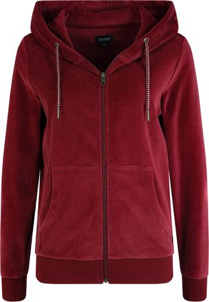 Oxmo OXNicky Damen Sweatjacke Kapuzenjacke Hoodie mit Kapuze Kängurutasche Baumwollmischung Regular fit, Größe:S, Farbe:Wine RED (790985)