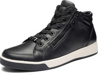 Ara Baskets Om-St-High Soft en Cuir Lisse pour Femme Noir, Noir, 38 EU