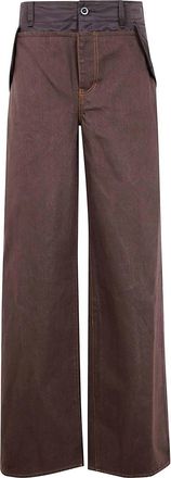 sacai Pantalons D&eacute;contract&eacute;s - Marron