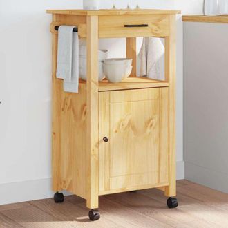 vidaXL Chariot de cuisine monza 48x40x90 cm bois massif de pin Vidaxl