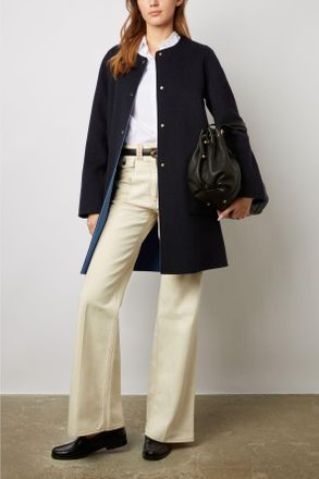 Gerard Darel Manteau r&eacute;versible en laine - NADRA - Marine