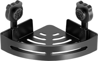 Generico Eck-Duschregal - Eckregal f&uuml;r Dusche | Duschkorb Organizer mit Saugnapf und s&uuml;&szlig;em B&auml;r zur Wandmontage f&uuml;r Badezimmer | Eckregal f&uuml;r Badezimmer | Badre