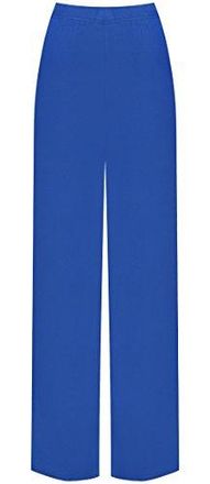 WearAll Pantalon Palazzo évasé et élastiqué - Pantalons - Femmes - Bleu Royal - 52-54