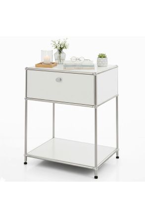 Floordirekt Regal Concept Epure Mk-139, Wei&szlig;, Metall, 50x65x40 cm, stehend, Wohnzimmer, Regale, B&uuml;cherregale