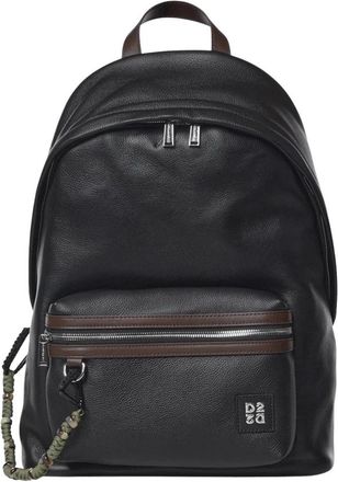 Dsquared2 Lederrucksack mit Logo - - Bags - Herren - Schwarzk - ONE SIZE