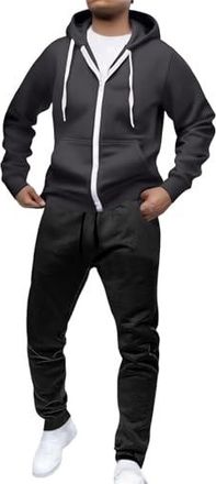 Generic Hommes Jogging Surv&ecirc;tement Sport Costume Sweat &Agrave; Zipp&eacute; Et Pantalon Jogging Sportwear Ensemble 2 Pi&egrave;ces Casual Sportif Tenue Sport Homme D&eacute;contract&eacute; V&ecirc;