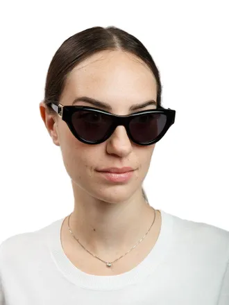 Furla SFU982 Acetate Cat-Eye Sunglasses - Black