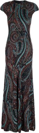Etro Femme, Robes, Multicolore, Taille: 36 FR Robe Longue &agrave; Imprim&eacute; Int&eacute;gral