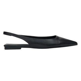 Estro & Luminara Femme, Chaussures, Noir, Taille: 36 EU Ballerines noires à bride arrière pour femmes avec bout pointu
