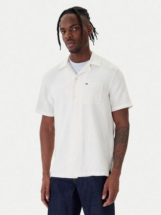 Tommy Jeans Hemd DM0DM23058 &Eacute;cru Regular Fit