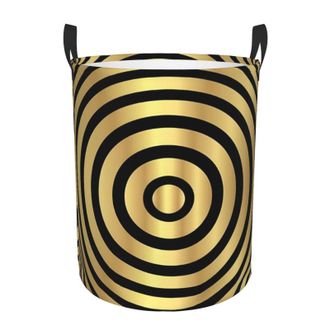Generic Abstrakter Goldkreis Korb Aufbewahrung Rund Korb W&auml;sche Stehender W&auml;schebeh&auml;lter F&uuml;r Spielzeug Kuscheltier Waschk&uuml;che