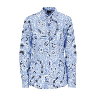 Etro Bedrucktes Slim-Fit-Hemd - - Blouses & Shirts - Damen - Blau - XS
