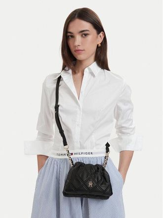 Tommy Hilfiger Handtasche Th Feminine Mini Crossover AW0AW18718 Schwarz