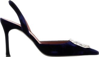 Amina Muaddi Damen, Schuhe, Blau, 38 EUGr&ouml;&szlig;e