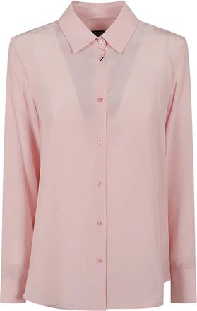 Max Mara Femme, Blouses et Chemises, Rose, Taille: 36 FR Chemise en Cr&ecirc;pe de Chine en Soie