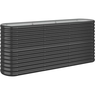 vidaXL Vidaxl - Lit sur&eacute;lev&eacute; de jardin Acier enduit de poudre Anthracite