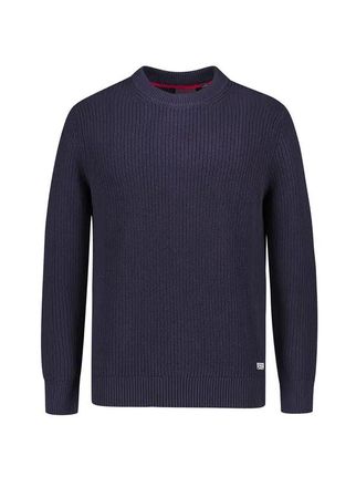 N.Z.A. Herren Pullover blau Baumwolle unifarben