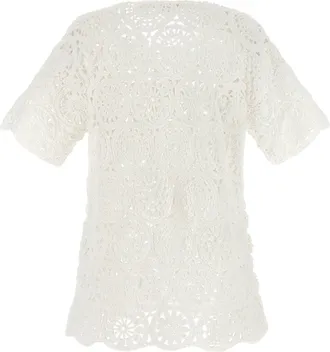 Comme Des Gar&ccedil;ons Macram&eacute; T-shirt - White