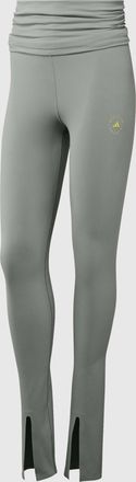Stella McCartney Roll-Top Split-Cuff Leggings, Woman, Green, Size: XL