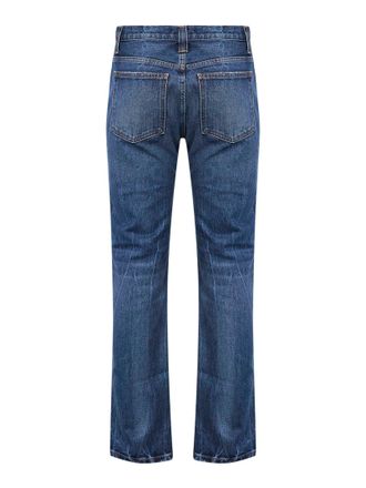 Khaite Womens Straight-Leg Denim Jeans Blue Cotton