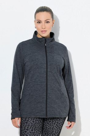 Ulla Popken Sweatjacke Funktions-Sweatjacke Slim Stehkragen Langarm
