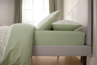 Emma Drap Housse Percale de coton Emma 140x200 - Vert