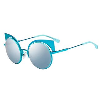 Fendi Eyeshine Sonnenbrille in T&uuml;rkis/Blau - - Accessories - Damen - Blau - 53 MM