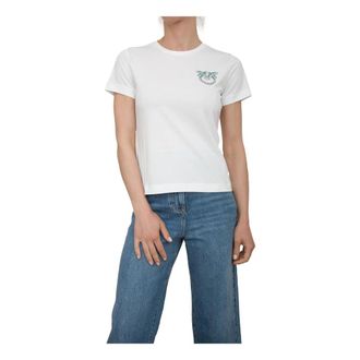Pinko Wei&szlig;es T-Shirt Klassischer Stil - - Tops - Damen - Wei&szlig; - M