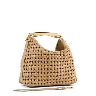 Elleme Sac &agrave; main Boomerang tress&eacute; en cuir