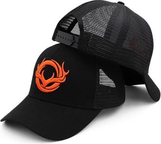 Generic Casquette de baseball r&eacute;glable pour la p&ecirc;che, le sport, la chasse, la jungle, Demi-filet noir, Taille unique