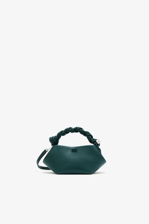 Ganni Mini-Bou-Tasche in Gr&uuml;n