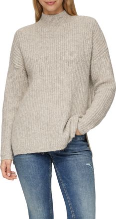 QS by s.Oliver Weicher Strickpullover mit Rippstruktur