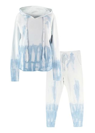Nili Lotan Blue Tie Dye Hoodie and Joggers Tracksuit Set Size XS