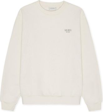 Les Deux Sweatshirt aus Baumwolle mit beidseitigem Print, Regular Fit in