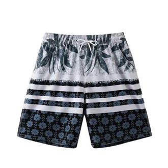Generic HUIWDP Short de plage pour homme Style vacances Sport Cinq points Coupe ample Surf S&eacute;chage rapide avec doublure int&eacute;rieure, A4, XXL