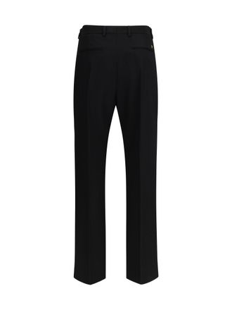 Valentino Mens Virgin Wool Pants Nero Fleece Ovis Aries Trousers