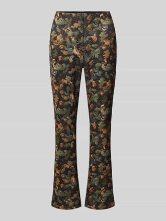 Marc Cain Flared Cut Hose im Allover-Look mit elastischem Bund