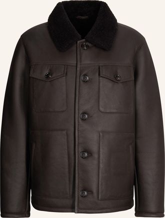 Windsor Windsor. Lederjacke braun